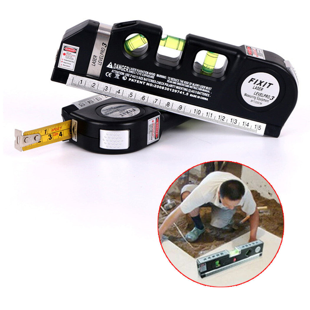 Imported 5 in 1 Multi Purpose Laser Level Pro 3 Leveler Scale – Gardezi ...